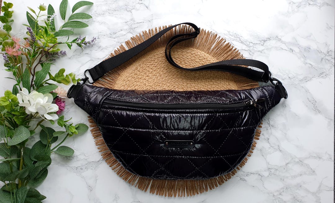 Large Black Crossbody Bag Fanny Pack Belly Bag Bum Bag - Etsy