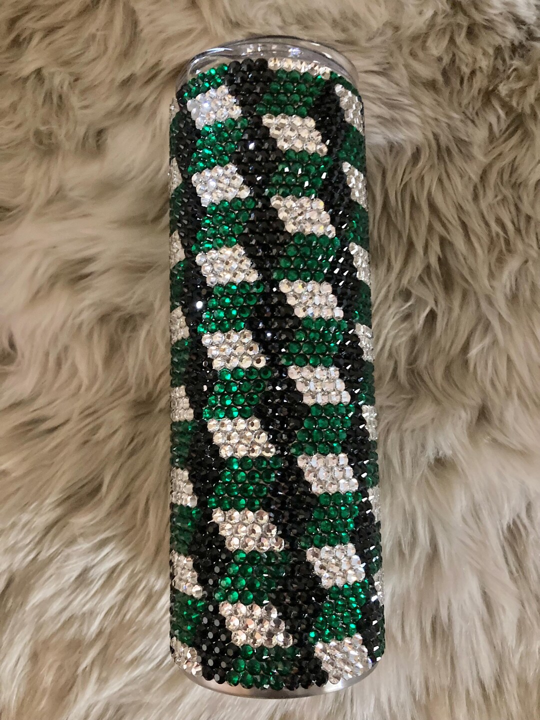 20 Ounce Rhinestone Blocks and Diamonds Tumbler - Etsy