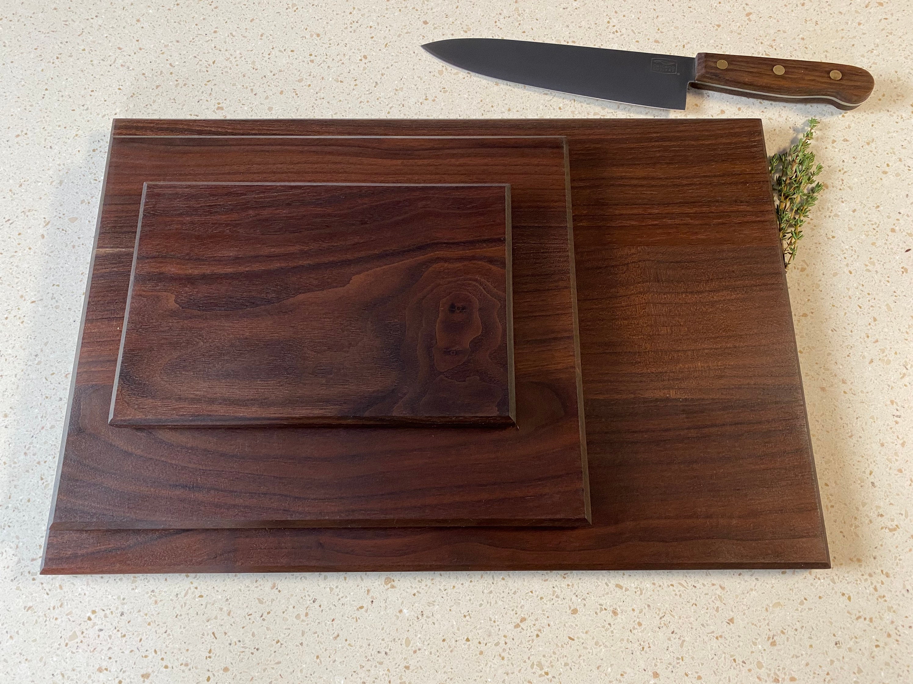 3/4 Walnut Wood Cutting Board Set. Matching Set of | Etsy