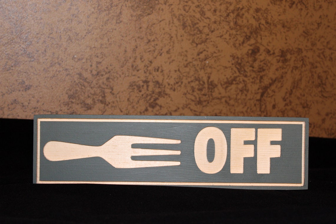 Fork off Carved Wooden Sign. Multiple Sizes up to 24 | Etsy