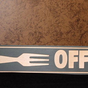 Fork off Carved Wooden Sign. Multiple Sizes up to 24" Carved Wooden ...