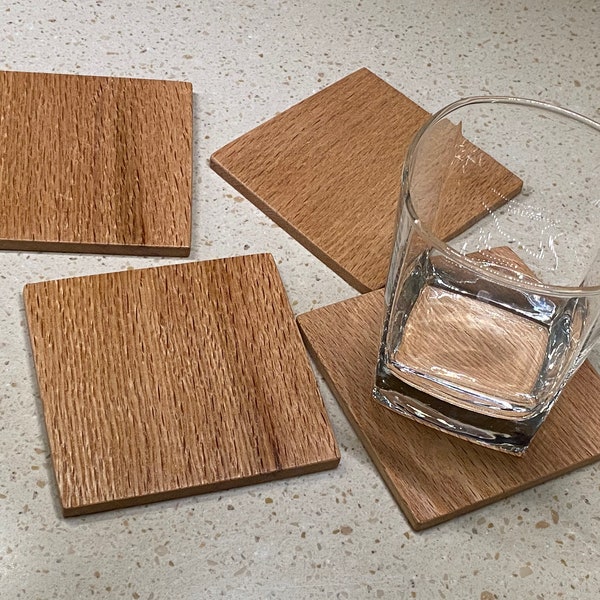 Oak Wood Coaster - Etsy