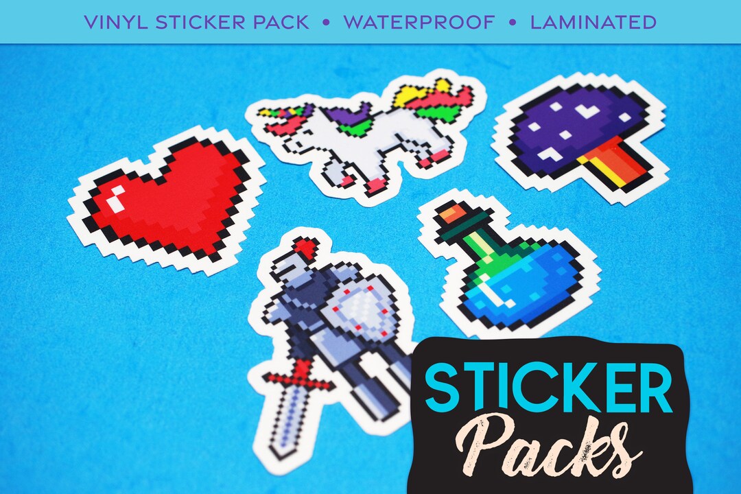 Pixel Graphics - Sticker Pack - Etsy