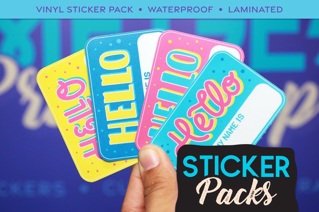 Hello, My Name is - Sticker Pack - Etsy