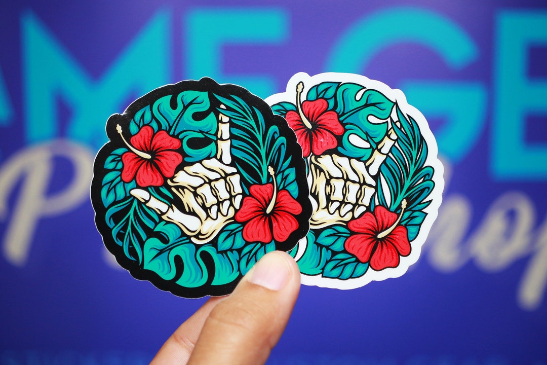Sticker - Shaka Skeleton Hand - Etsy