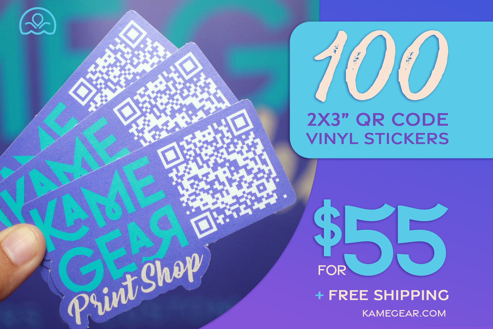 100 Custom 2X3 Inch QR Code Stickers - Etsy