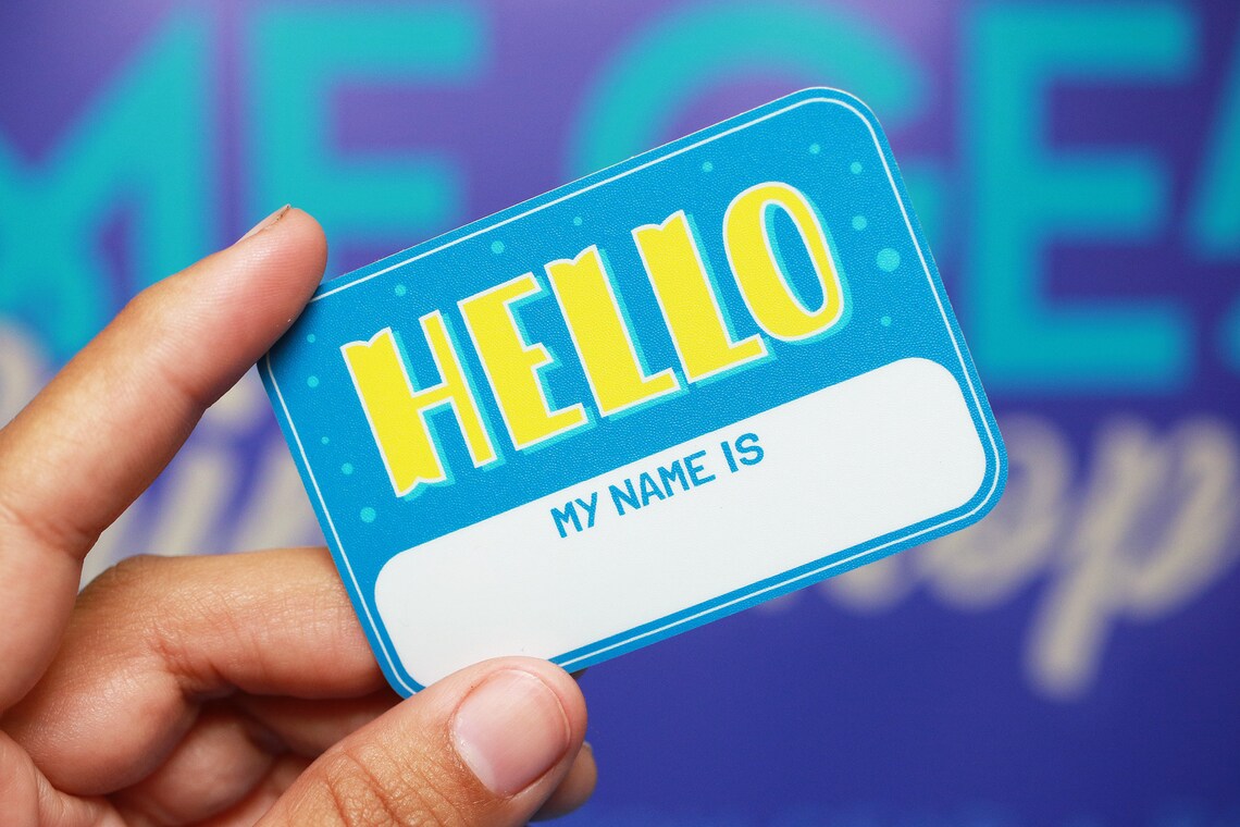 Hello My Name is Sticker Pack - Etsy
