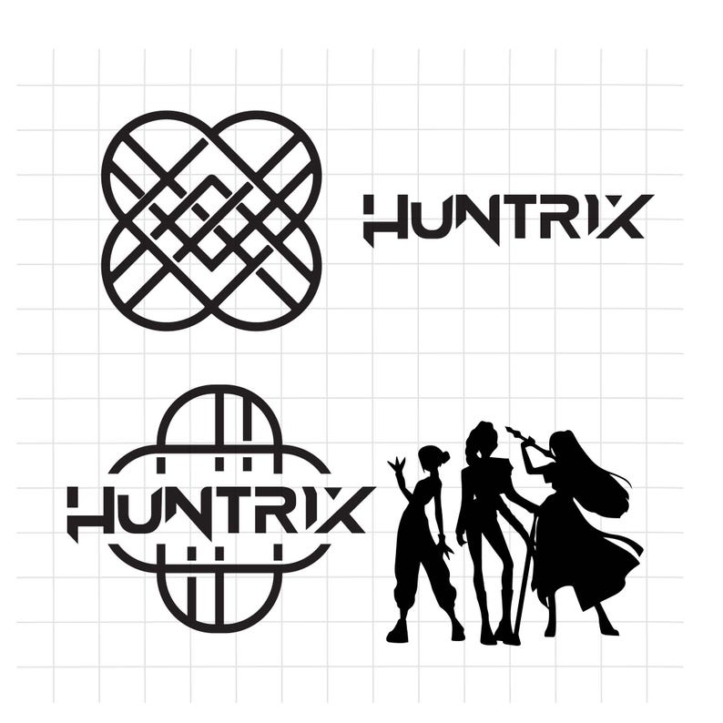 Demon Hunters K-pop Huntrix Logo Clipart: Png,svg,eps,ai (digital ...