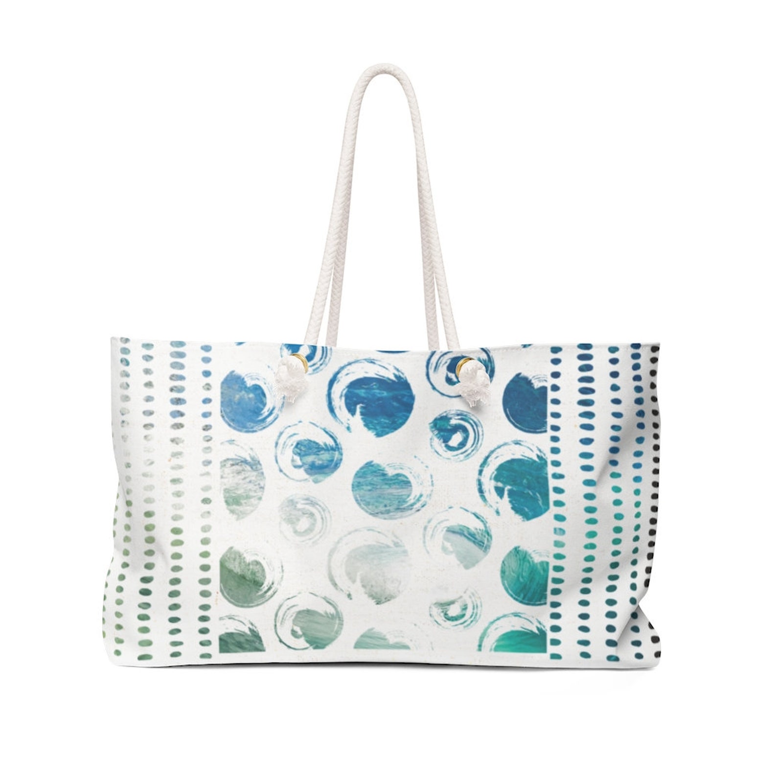 Abstract Wave Beach Bag / Blue Waves Beach Tote - Etsy España