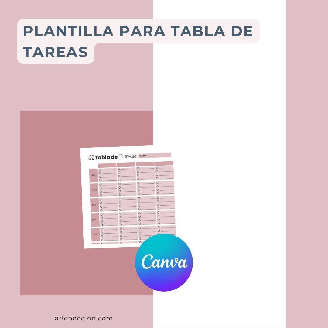 Task Planner Canva Template, Customizable Graphics, Digital Canva ...