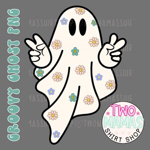 Groovy Ghost, Retro Ghost, Halloween, Trendy, PNG, Sublimation, Fall ...
