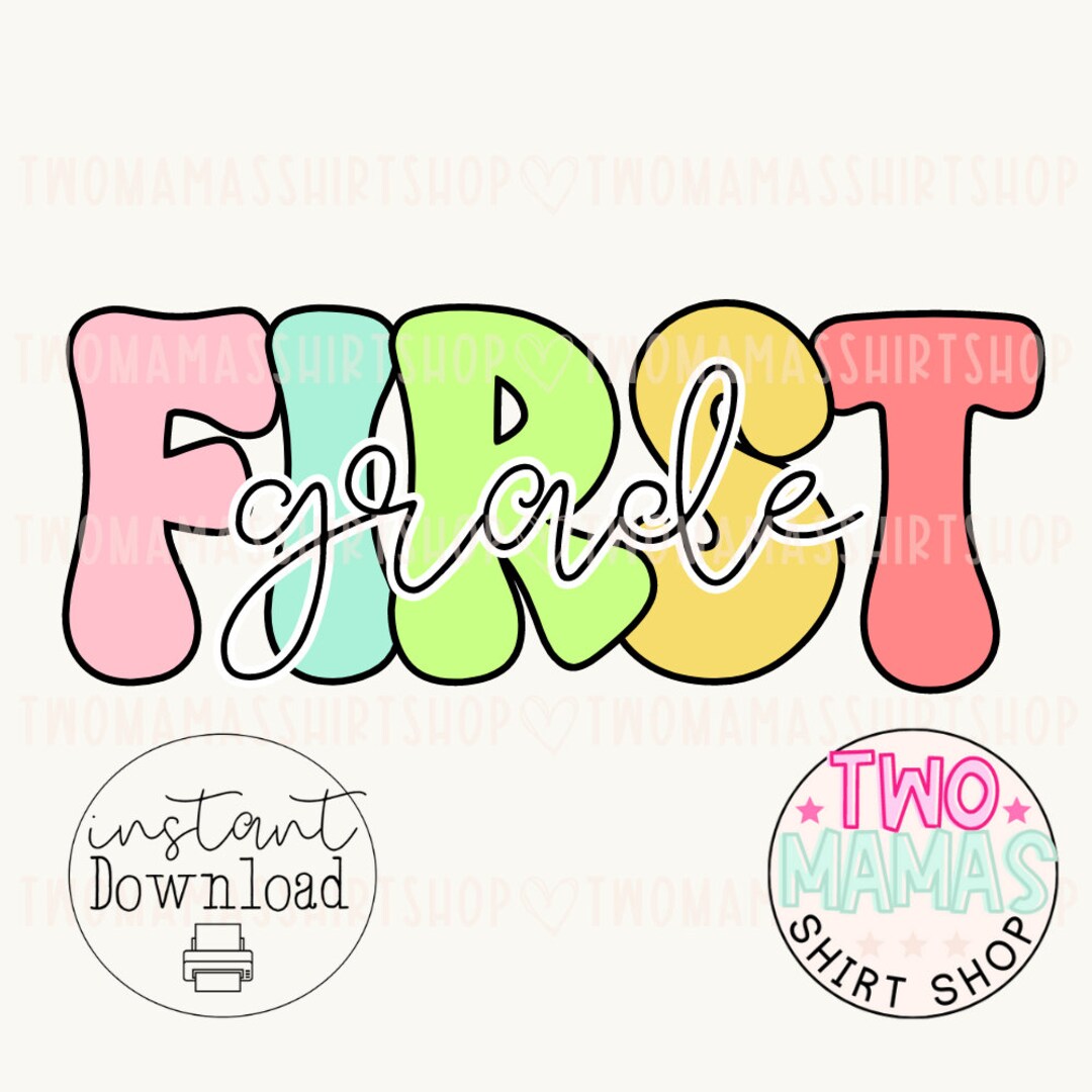 First Grade PNG Image Back to School 1st Grade Design - Etsy