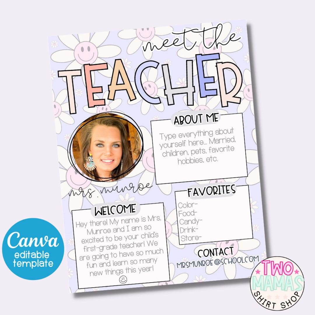 EDITABLE Plantillas de cartas para conocer al maestro / Dulce - Etsy México