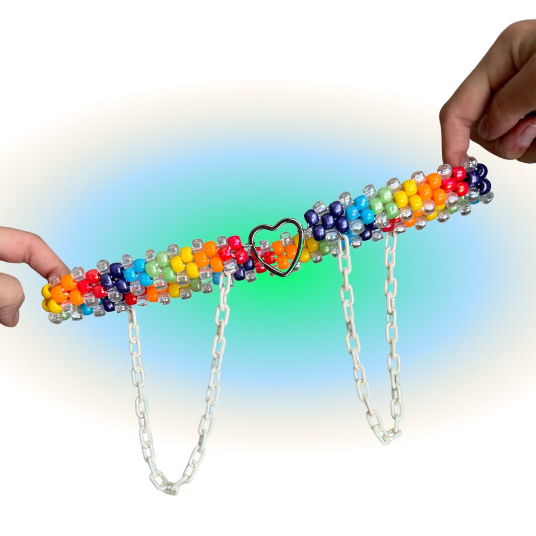 Custom Kandi Thigh Garter 1 PC Multiple Color Options Rave Accessories ...