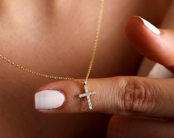 Small Cross Necklace | Etsy