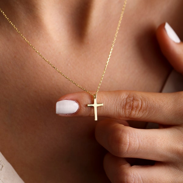 Small Cross Necklace - Etsy