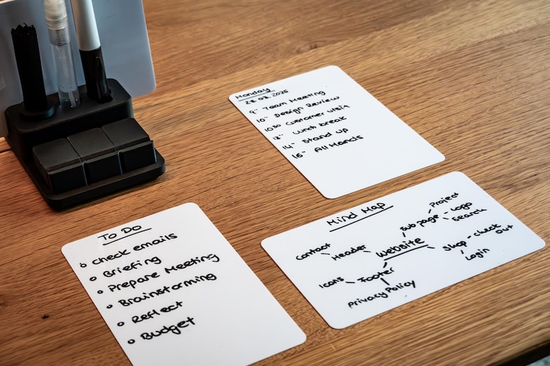 Reusable Notepad - Dry Erase Note Pad - Desk Dry Erase Board ...