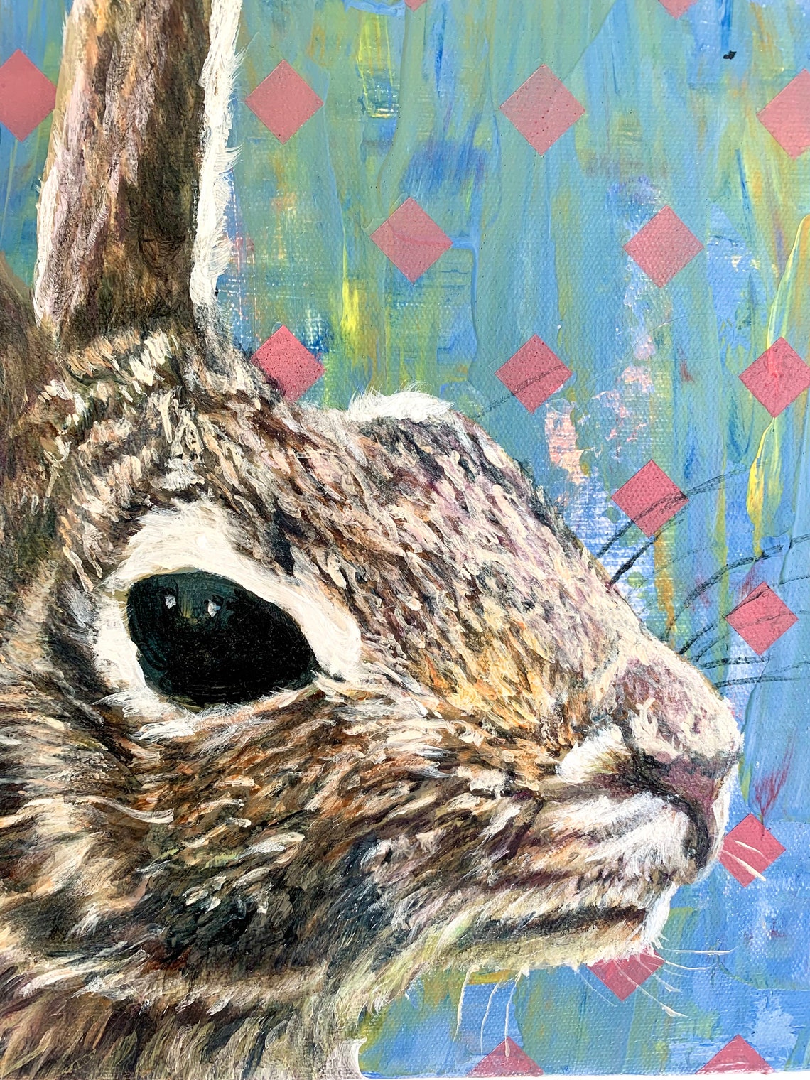 Scruffy Rabbit an Original Acrylic Painting by Canadian Artist Brian ...
