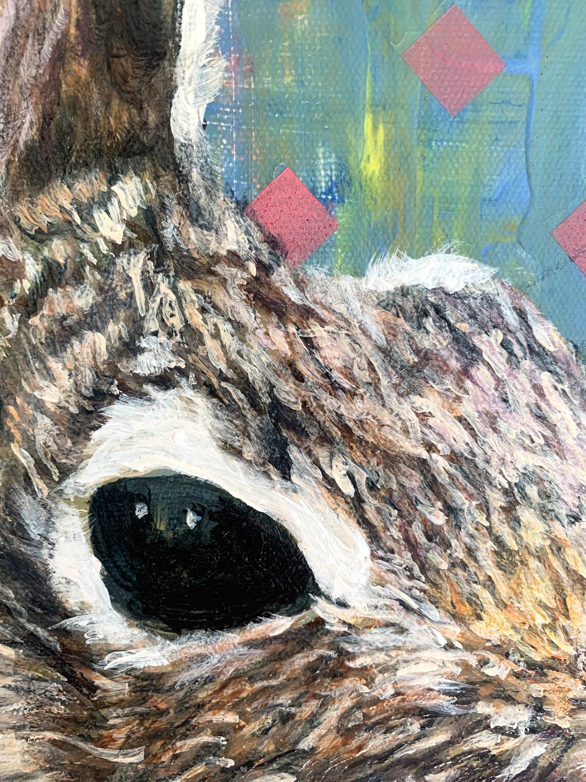 Scruffy Rabbit an Original Acrylic Painting by Canadian Artist Brian ...