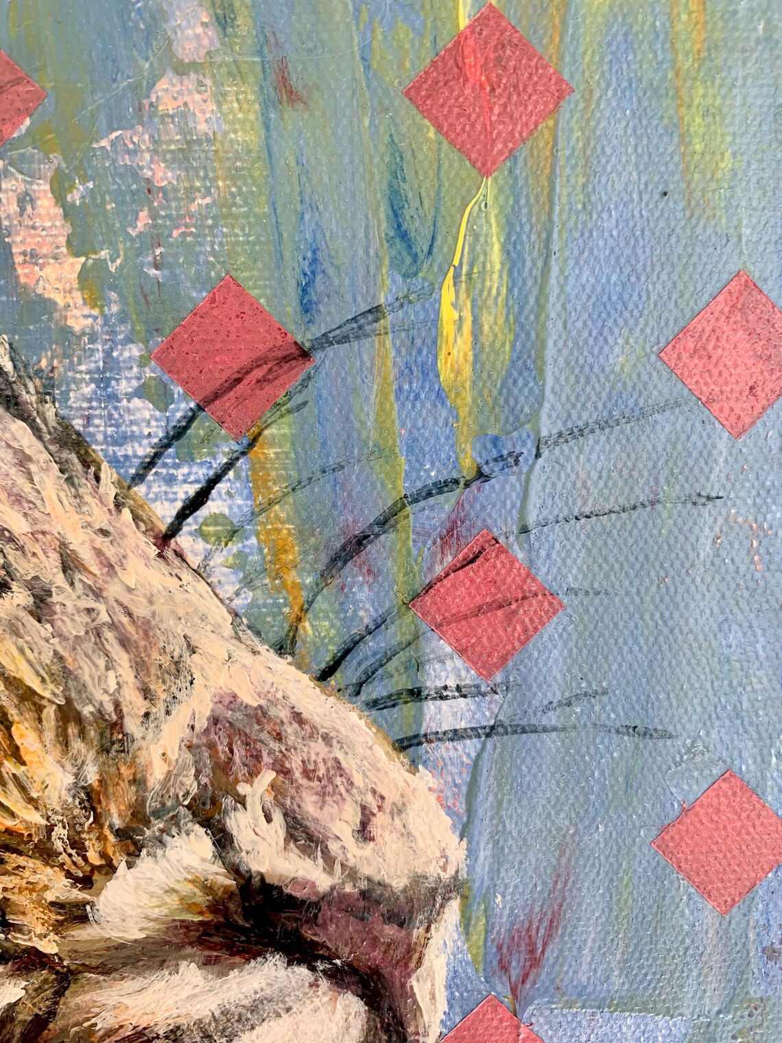 Scruffy Rabbit an Original Acrylic Painting by Canadian Artist Brian ...