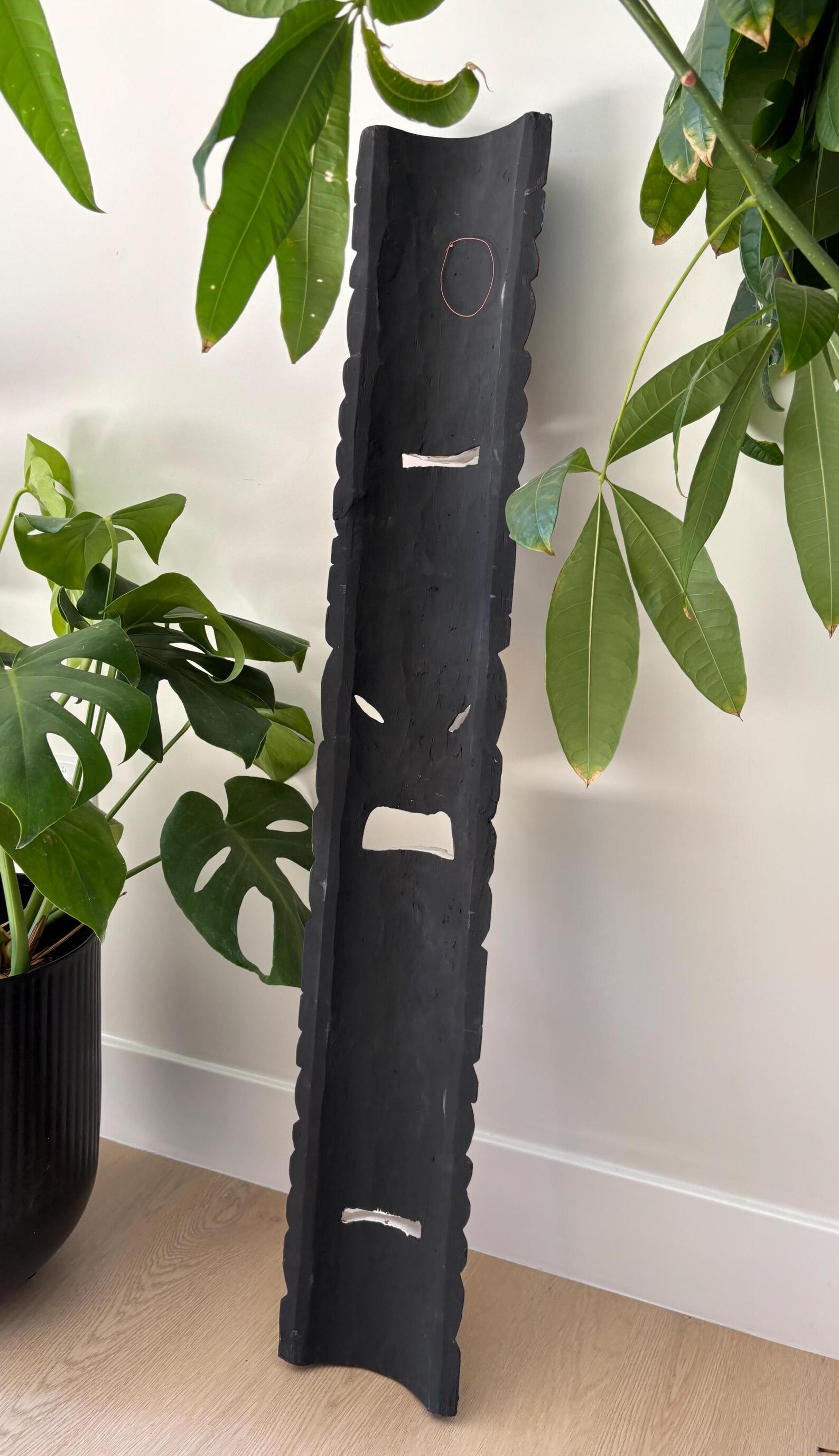 Hawaiian Islands Hand Made Carved Wooden 39" Painted Tiki Mask Wall ...