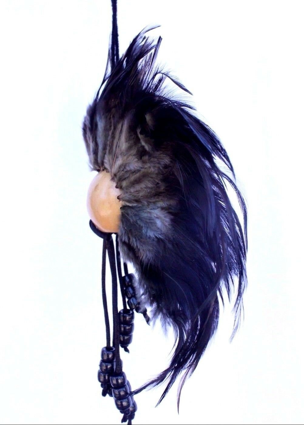 1 Kamani Nut Black Feathers Ikaika Hawaiian Warrior | Etsy