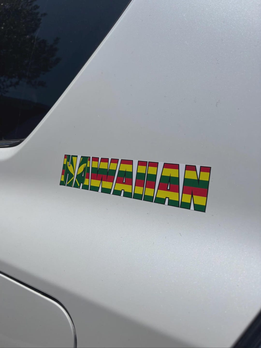 9" Kanaka Maoli Flag Hawaiian Rasta Color Decal Car / Truck Window ...