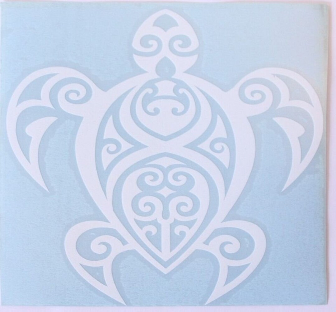 White Hawaiian Sea Turtles Tribal Honu Hawaii Vinyl Decal Car / Truck ...