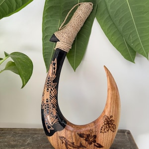 Hawaiian Islands Hand Made Wall Decor Plaques Solid Wood Polynesian ...