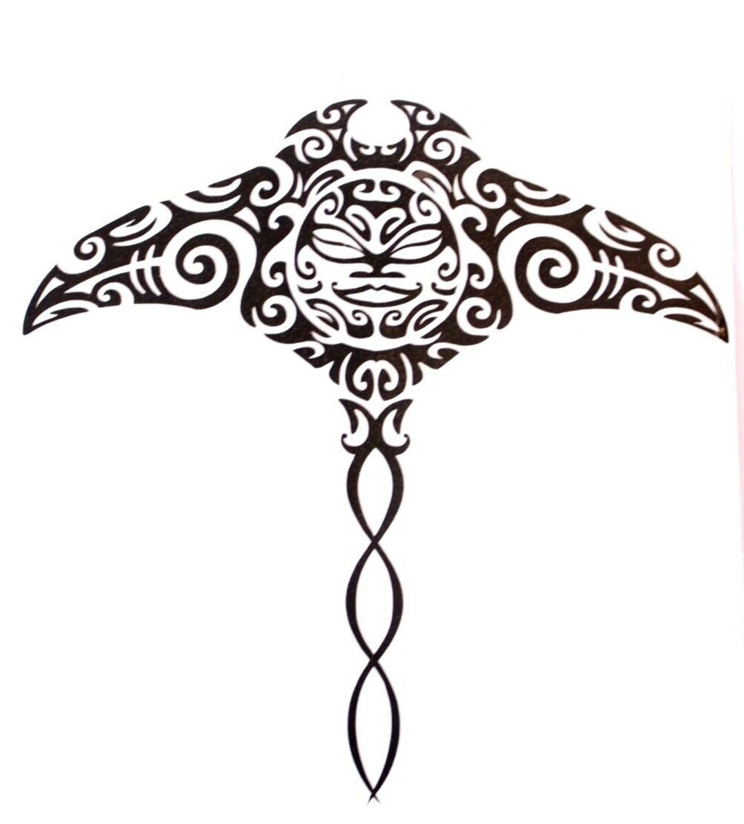 Black Tribal Sun Sting Ray Hawaii Vinyl Decal Car / Truck Window ...