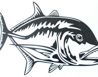 Hawaiian Ulua Red Fish Hawaii Vinyl Decal Car / Truck Window - Etsy