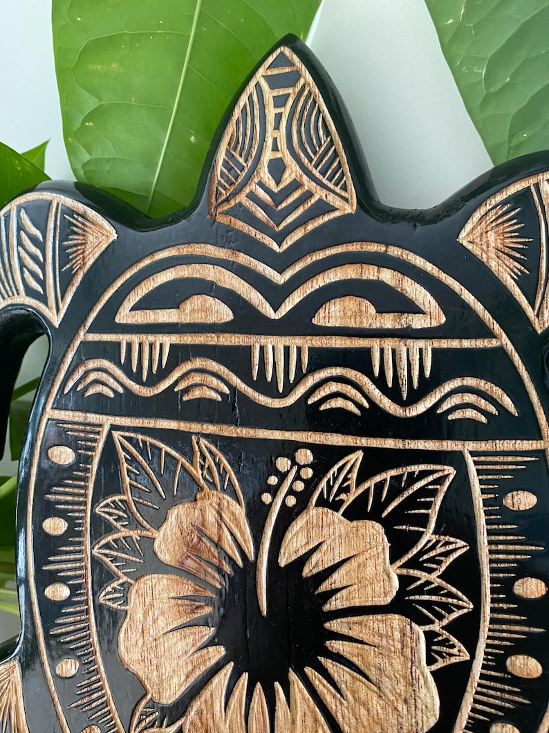 Hawaii Hand Made Wall Hanging Decor Plaques Solid Wood Polynesian ...