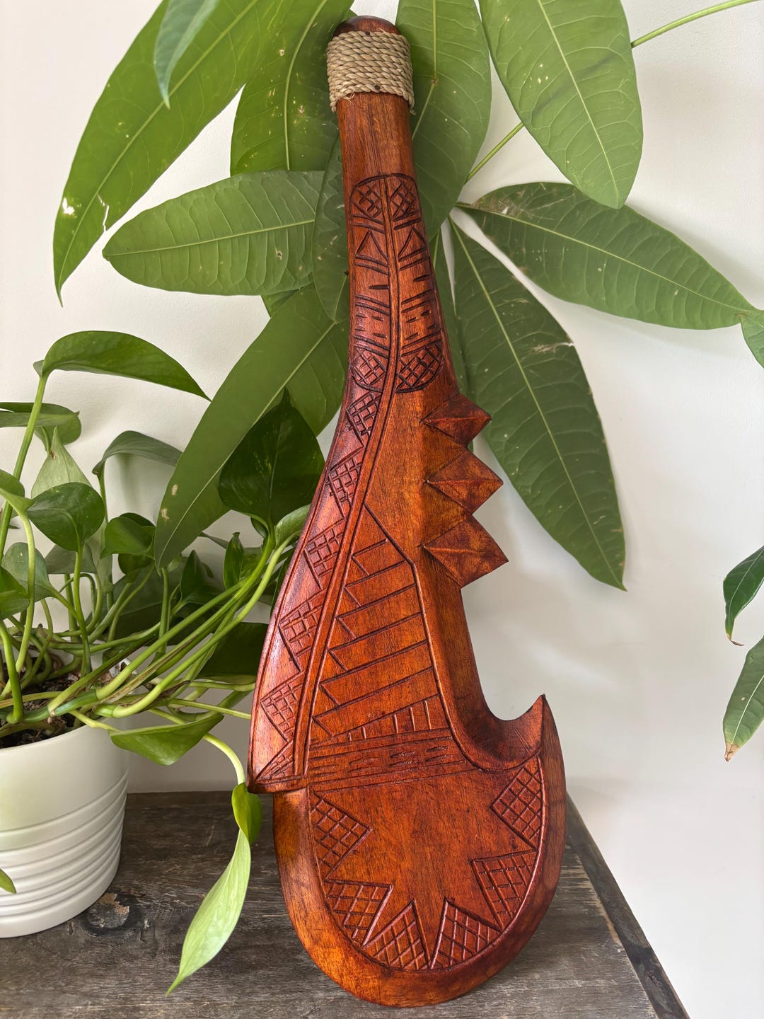 Hawaiian Engraved Hand Made Wall Decor Solid Wood Polynesian Honu ...
