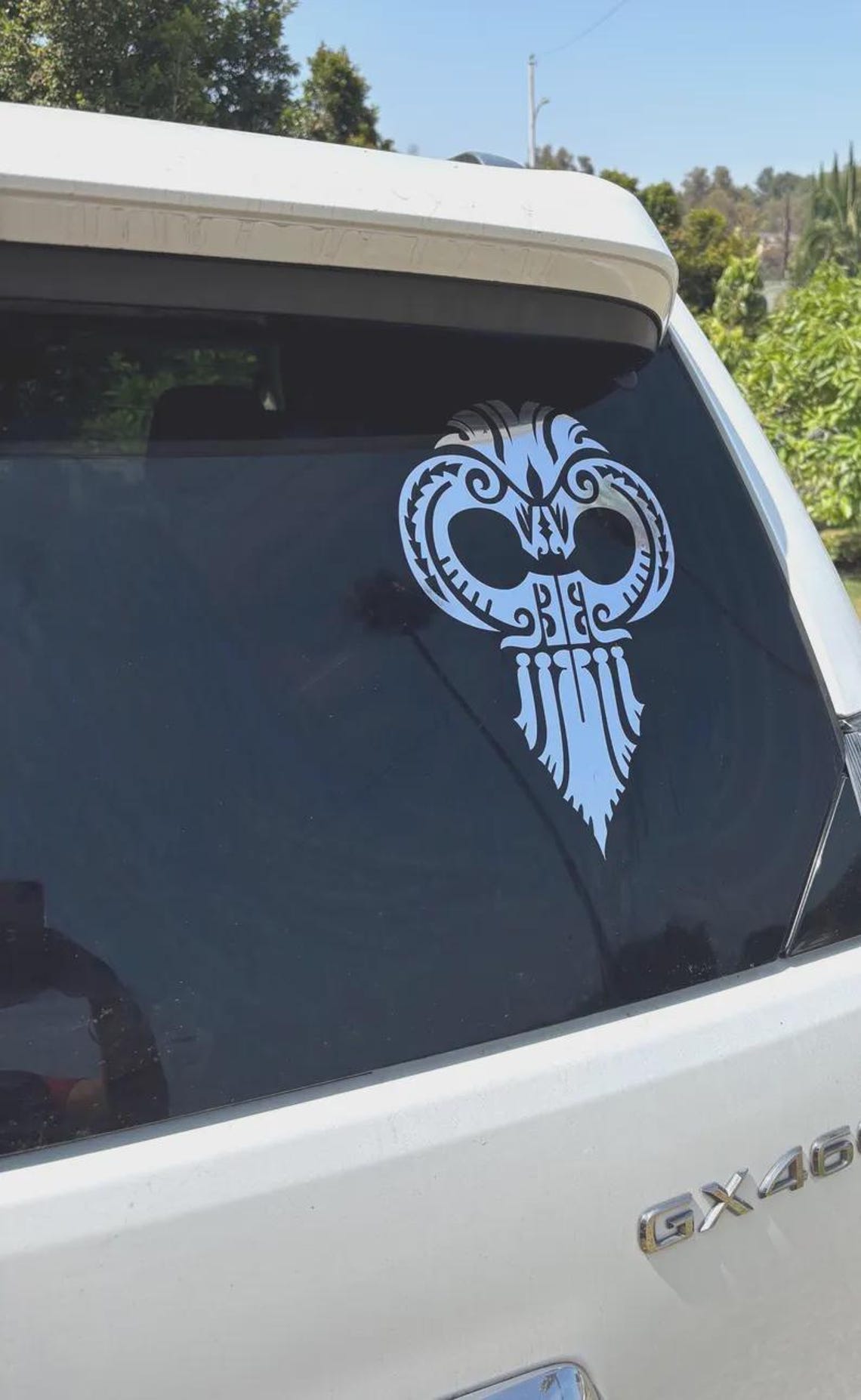 Silver Hawaiian Ikaika Warrior Helmet Hawaii Vinyl Decal Car / Truck ...