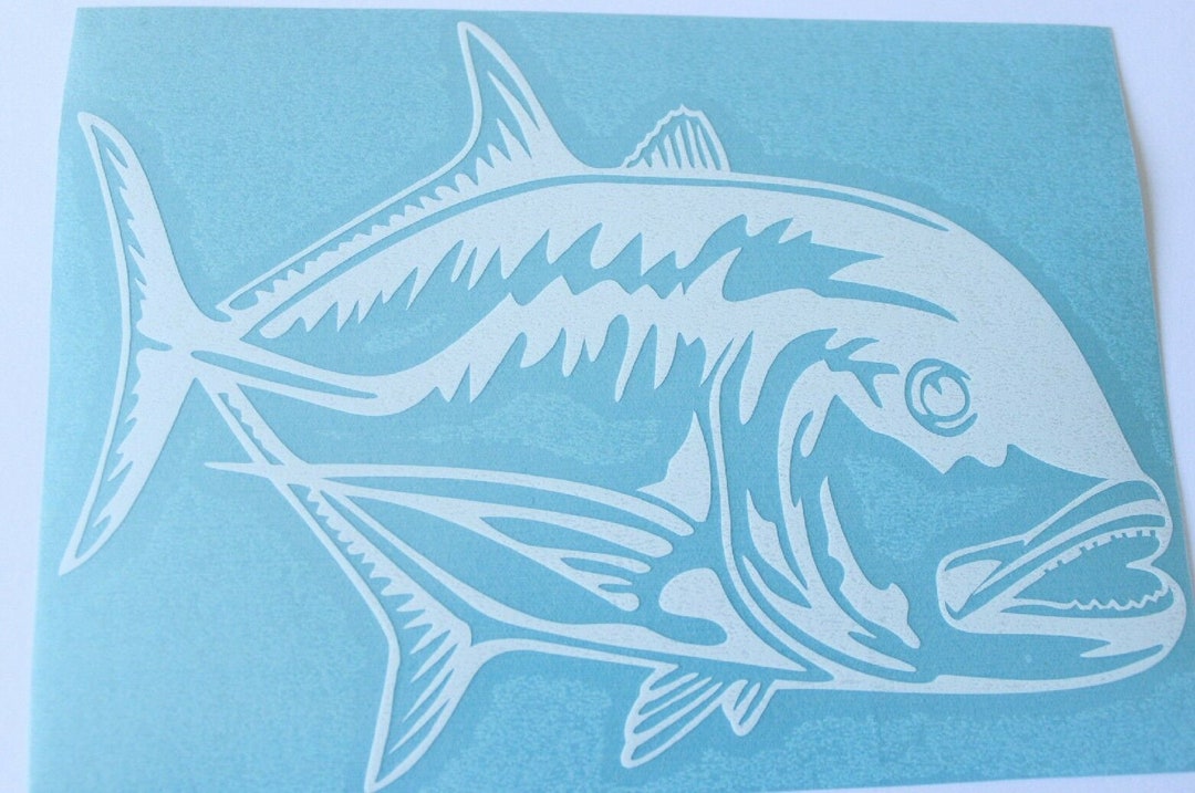 Hawaiian Ulua White Fish Hawaii Vinyl Decal Car / Truck Window Sticker ...