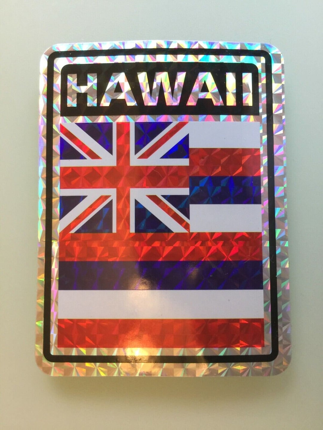 4" Hawaiian Hawaii State Flag Hologram Vinyl Car Window Decal Sticker ...