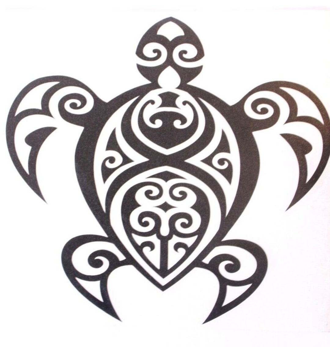 Black Hawaiian Sea Turtles Tribal Honu Hawaii Vinyl Decal Car / Truck ...