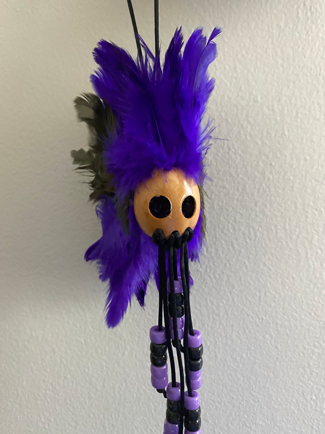 Kamani Mini Ikaika Purple Black Hawaiian Helmet Car Decor Hanging - Etsy