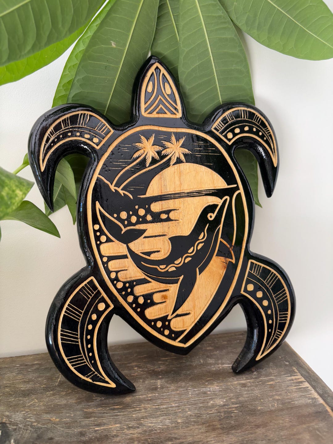 Hawaii Hand Made Wall Hanging Decor Plaques Solid Wood Polynesian ...