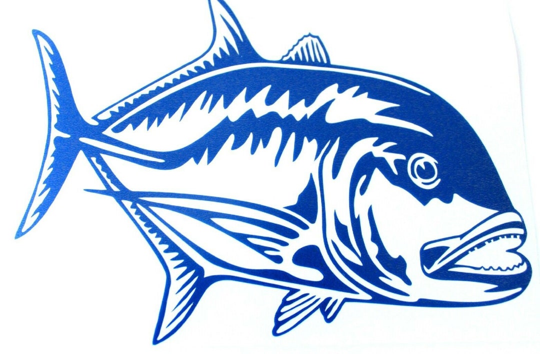 Hawaiian Ulua Navy Fish Hawaii Vinyl Decal Car / Truck Window Sticker ...