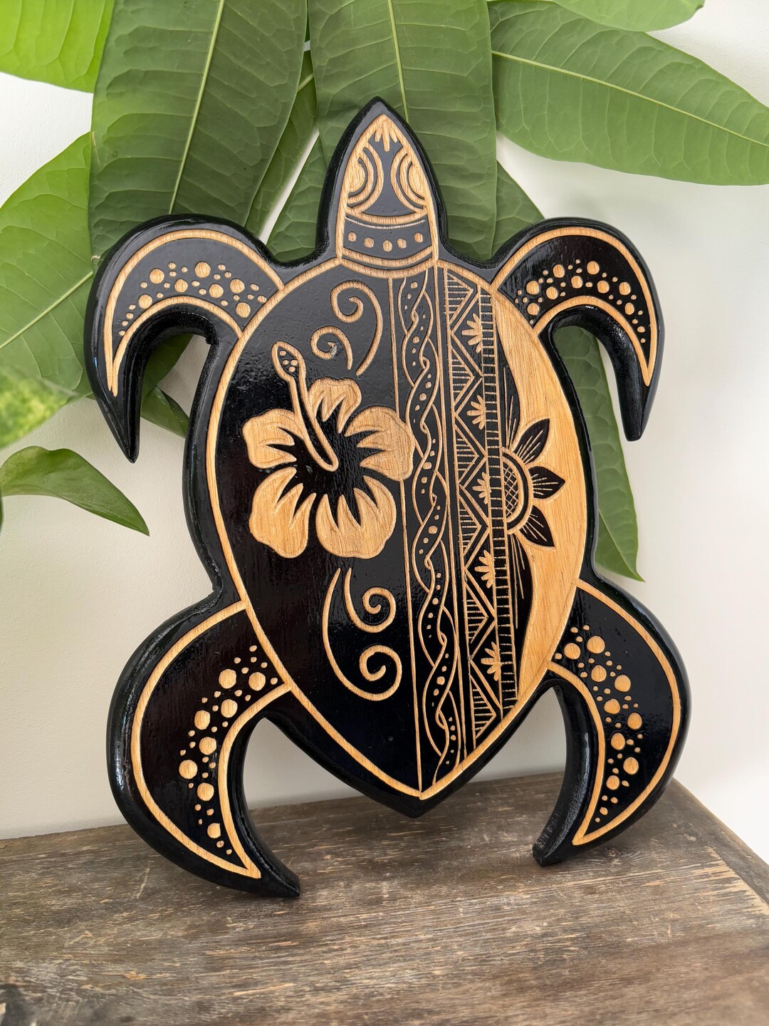 Hawaii Hand Made Wall Hanging Decor Plaques Solid Wood Polynesian ...
