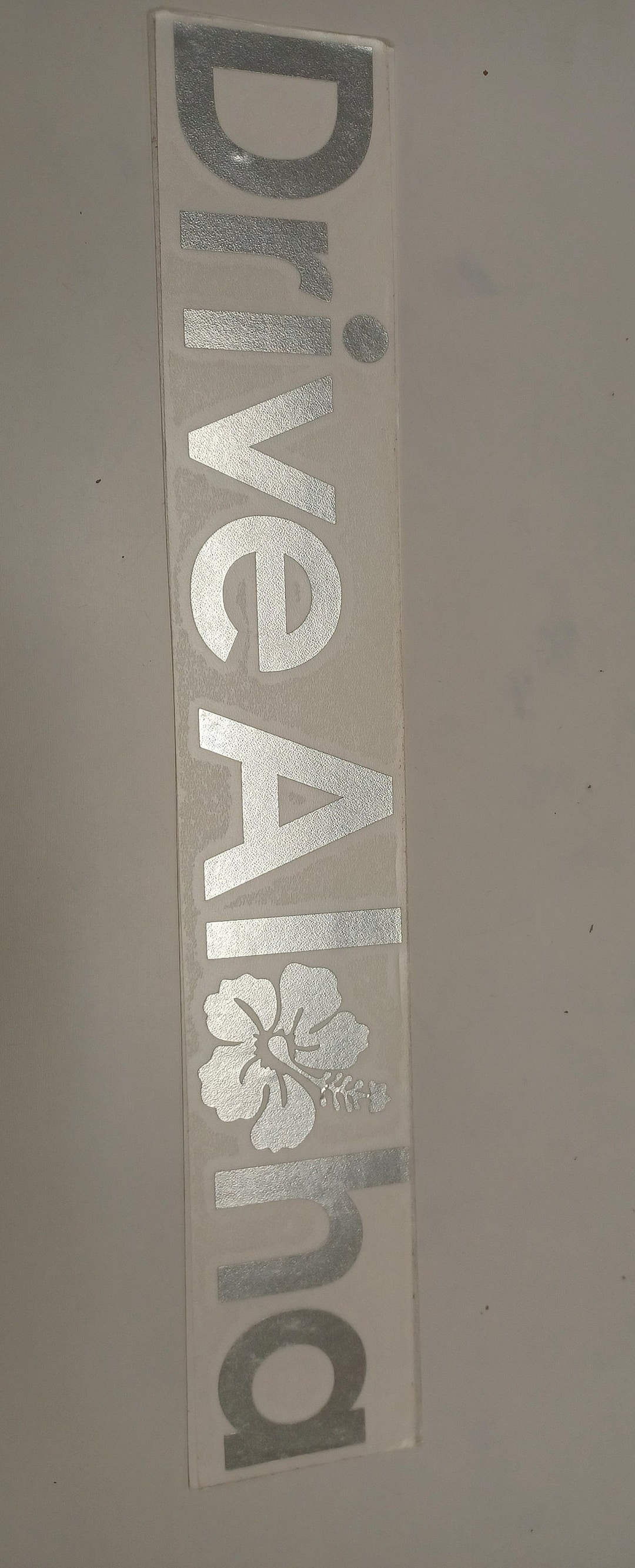 12" Silver Hawaiian Hawaii "drive Aloha" Vinyl Car Window Decal Sticker ...