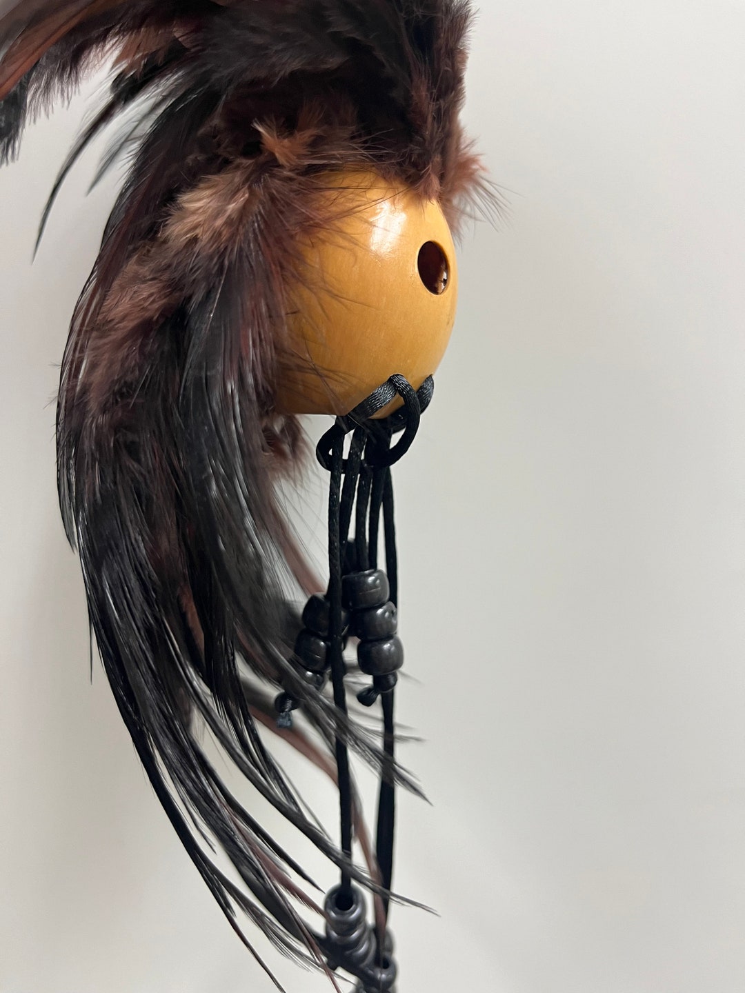Kamani Mini Ikaika Brown Black Hawaiian Helmet Car Decor Hanging - Etsy