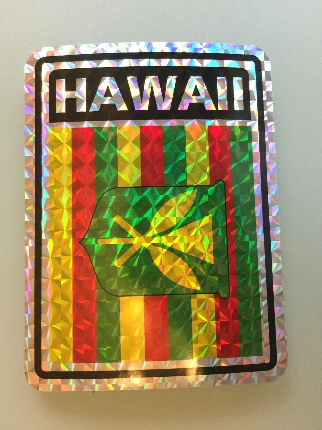 4" Hawaiian Hawaii Kanaka Maoli Native Flag Hologram Vinyl Car Window ...