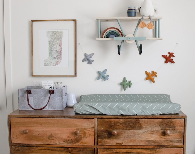 Felt Airplane Banner, Nursery Decor, Airplane Themed Nursery, Wall ...