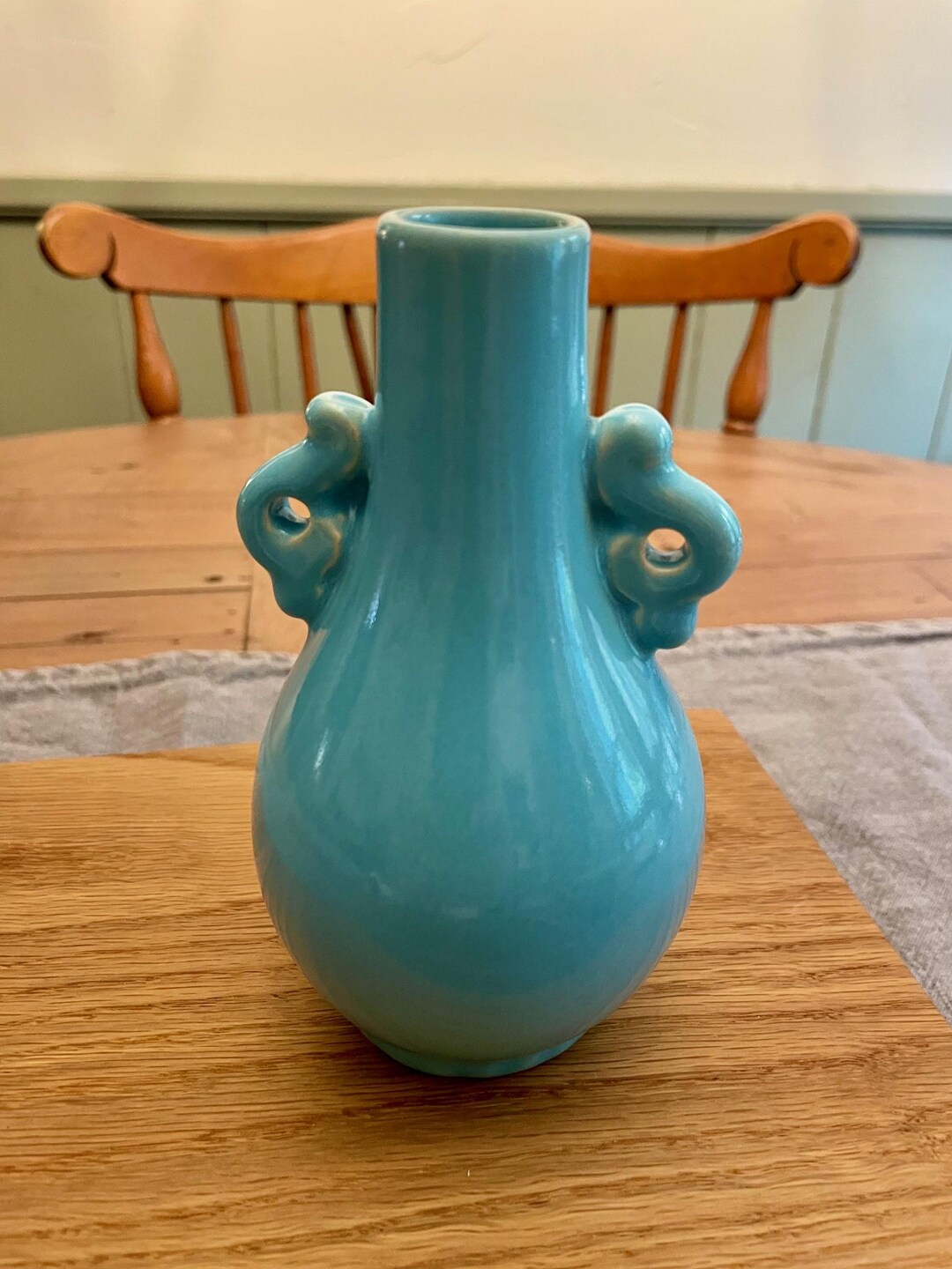 Rare Catalina Island Pottery Vase Turquoise Blue 812 Art Deco Vase ...