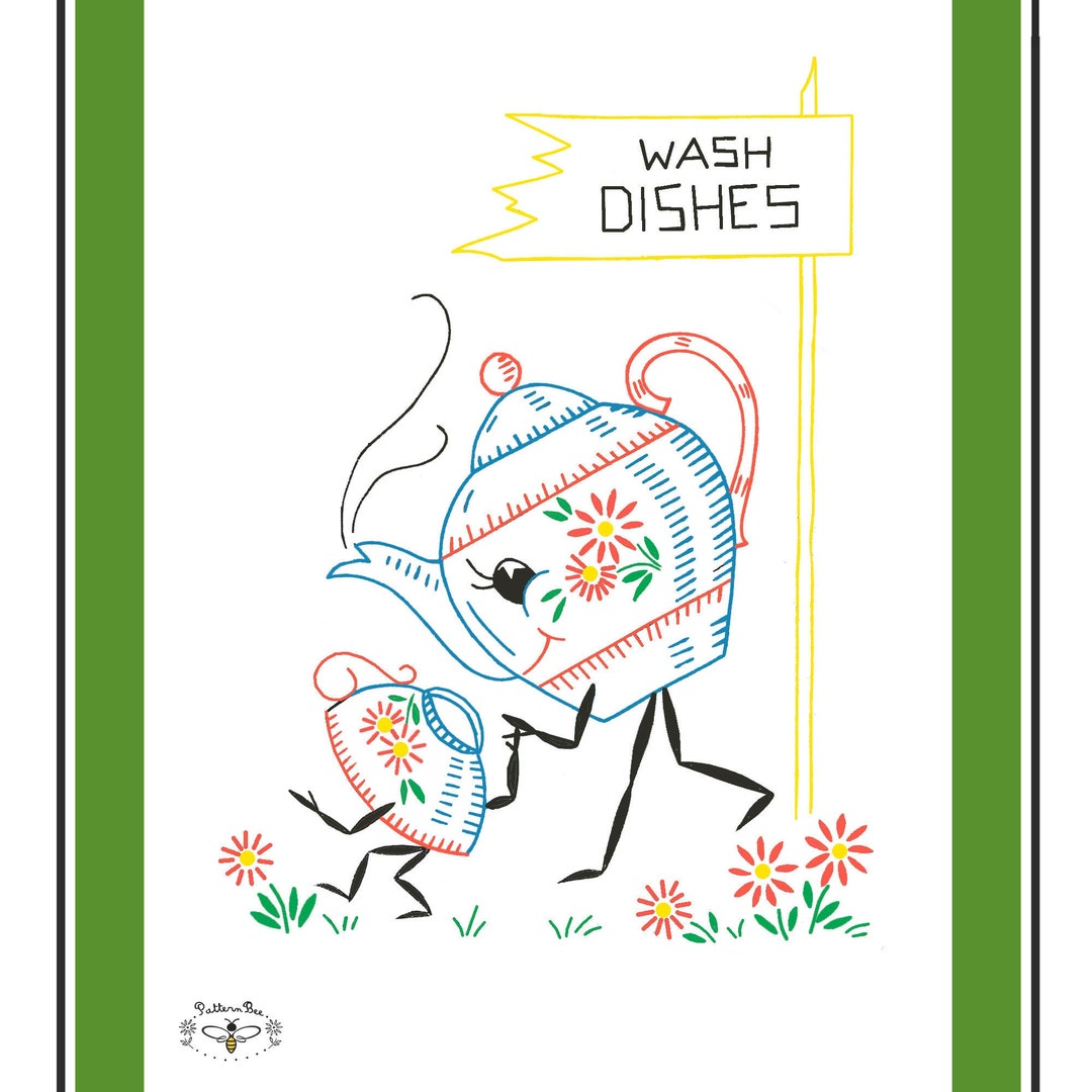 ATTRACTIVE ASSORTMENT #237 Kitchen Motifs Vintage Embroidery Patterns ...