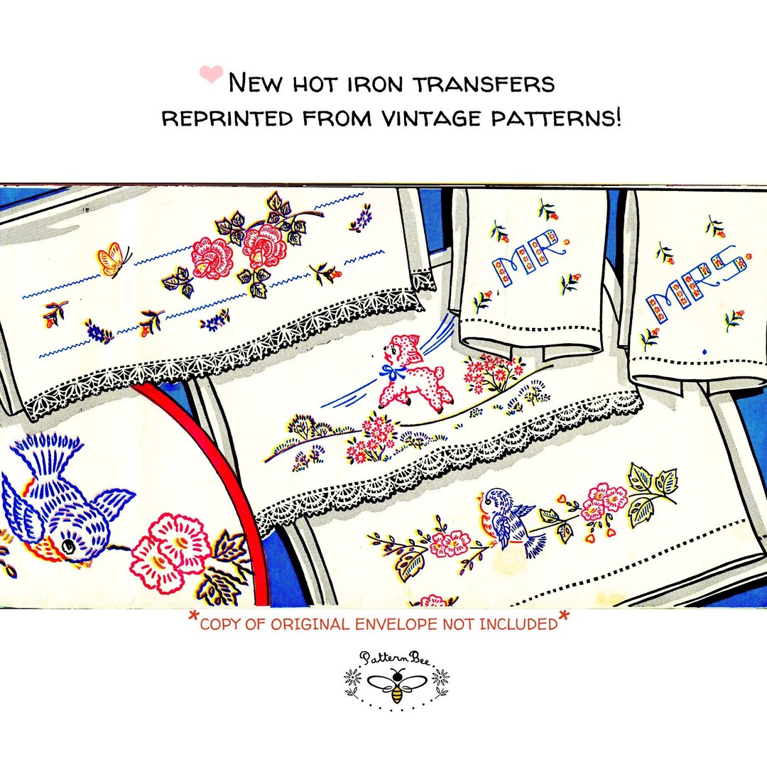 SWEET DREAMS #695 Bedroom Linen Motifs Vintage Embroidery Patterns ...