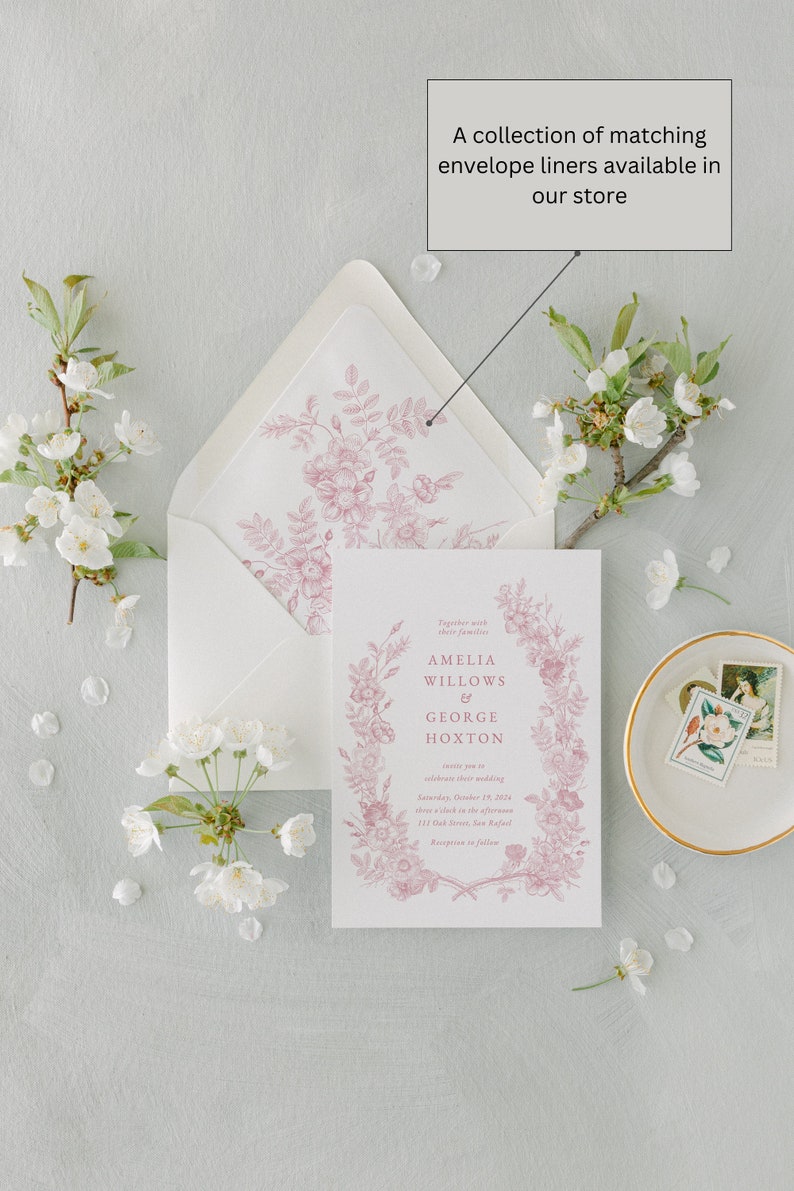 Floral Bridal Shower Invitation Template, Pink Roses (editable Canva ...