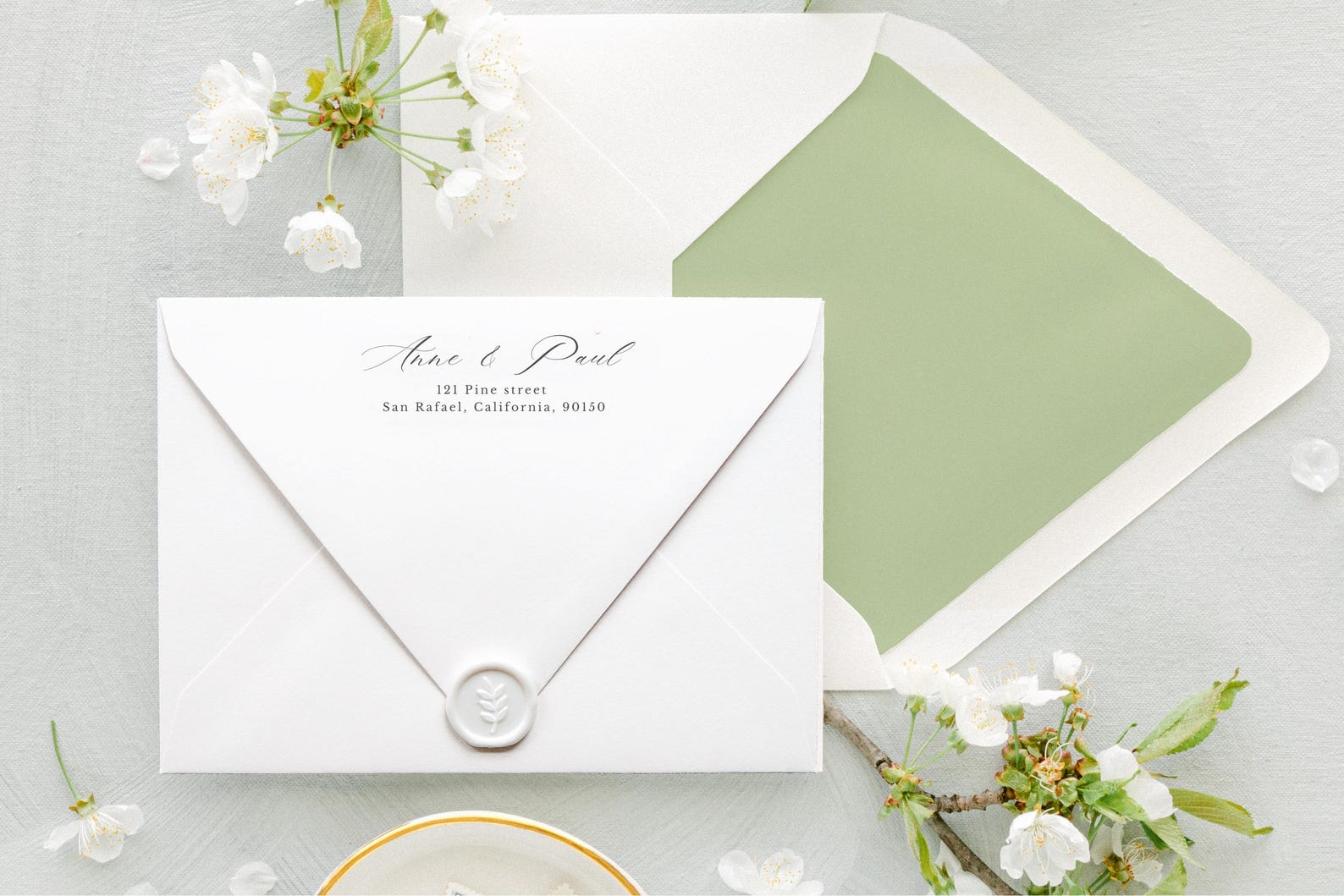 Calligraphy Envelope Template Wedding Invitation Editable in Canva ...